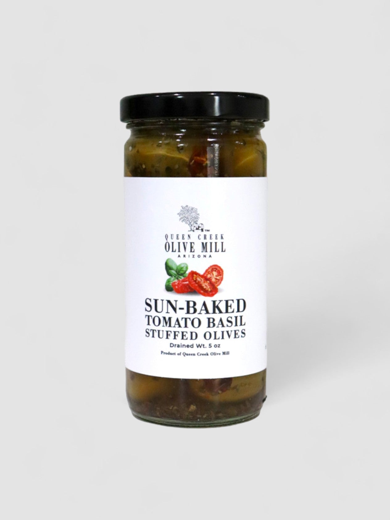 SUNBAKED TOMATO BASIL STUFFED OLIVES